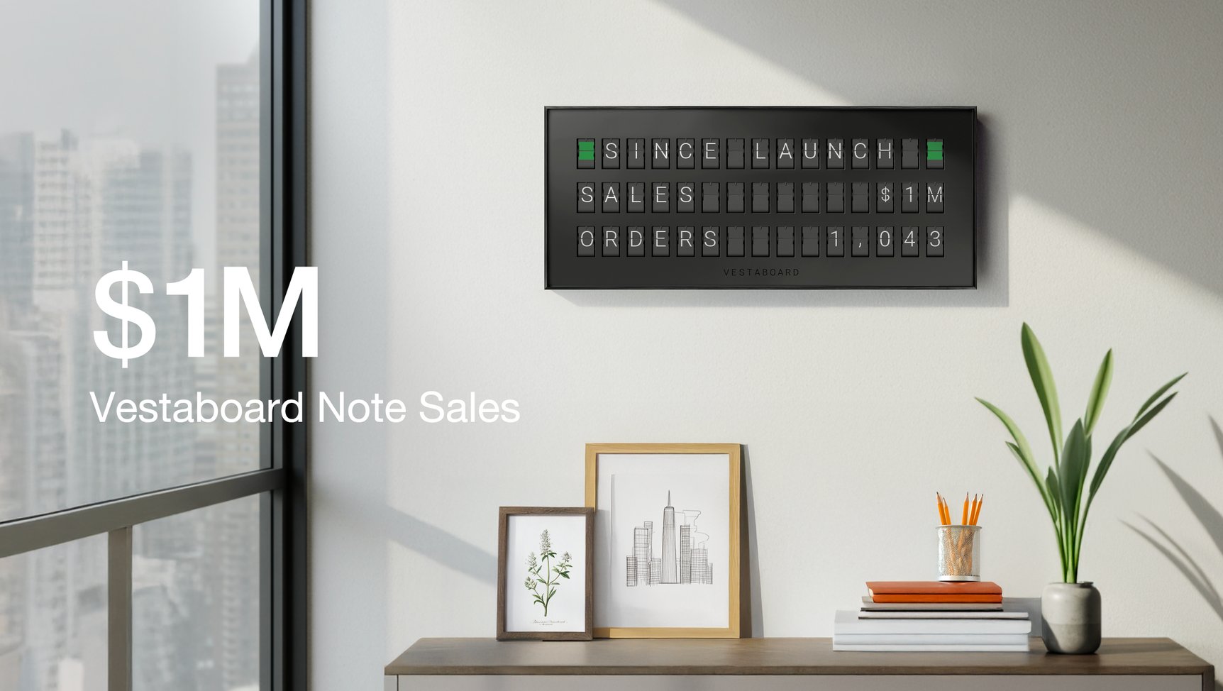 Vestaboard Note soars past $1M in sales